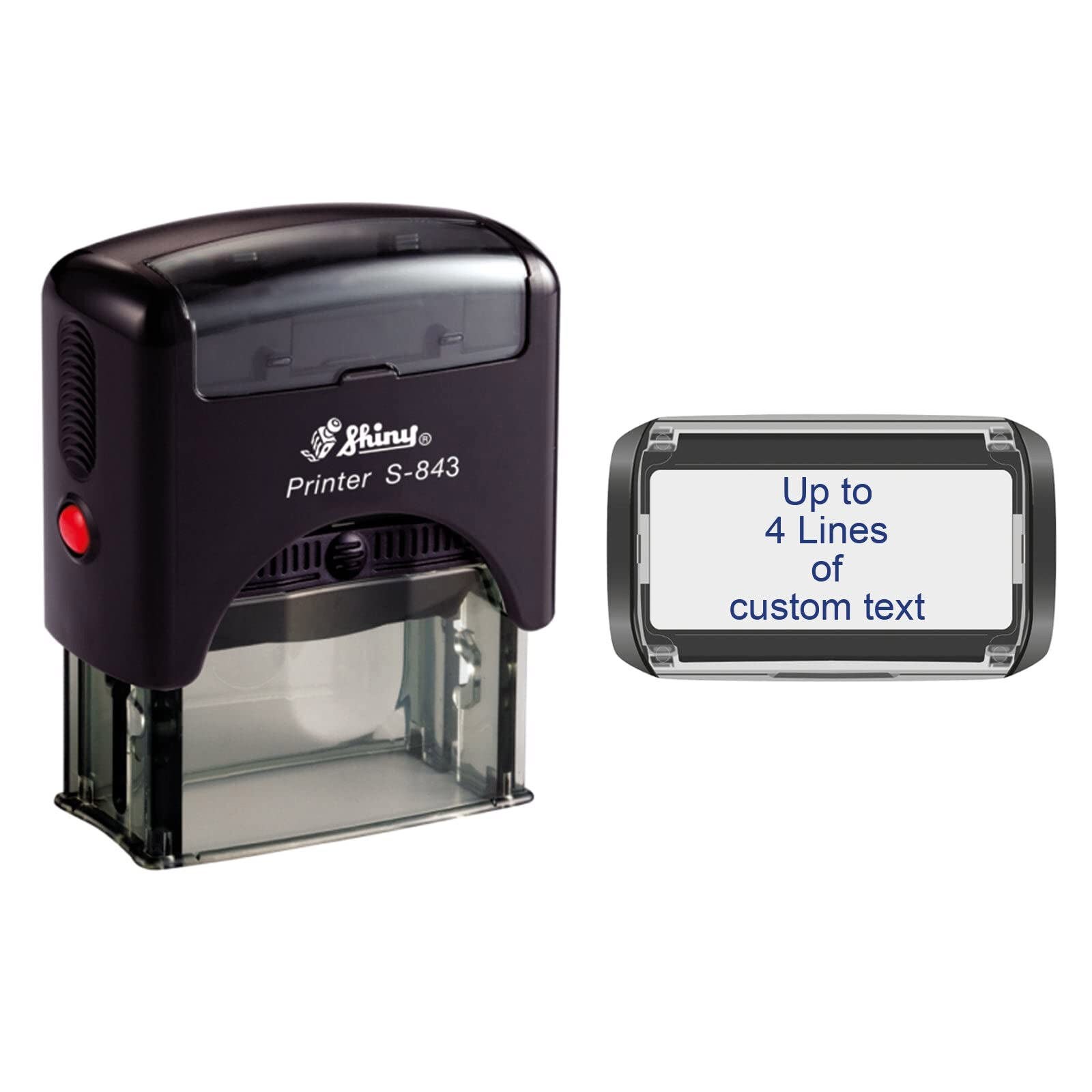 Shiny S-843 Personalised Custom Stamp 45mm X 16mm in 5 Colour Inks - Etsy