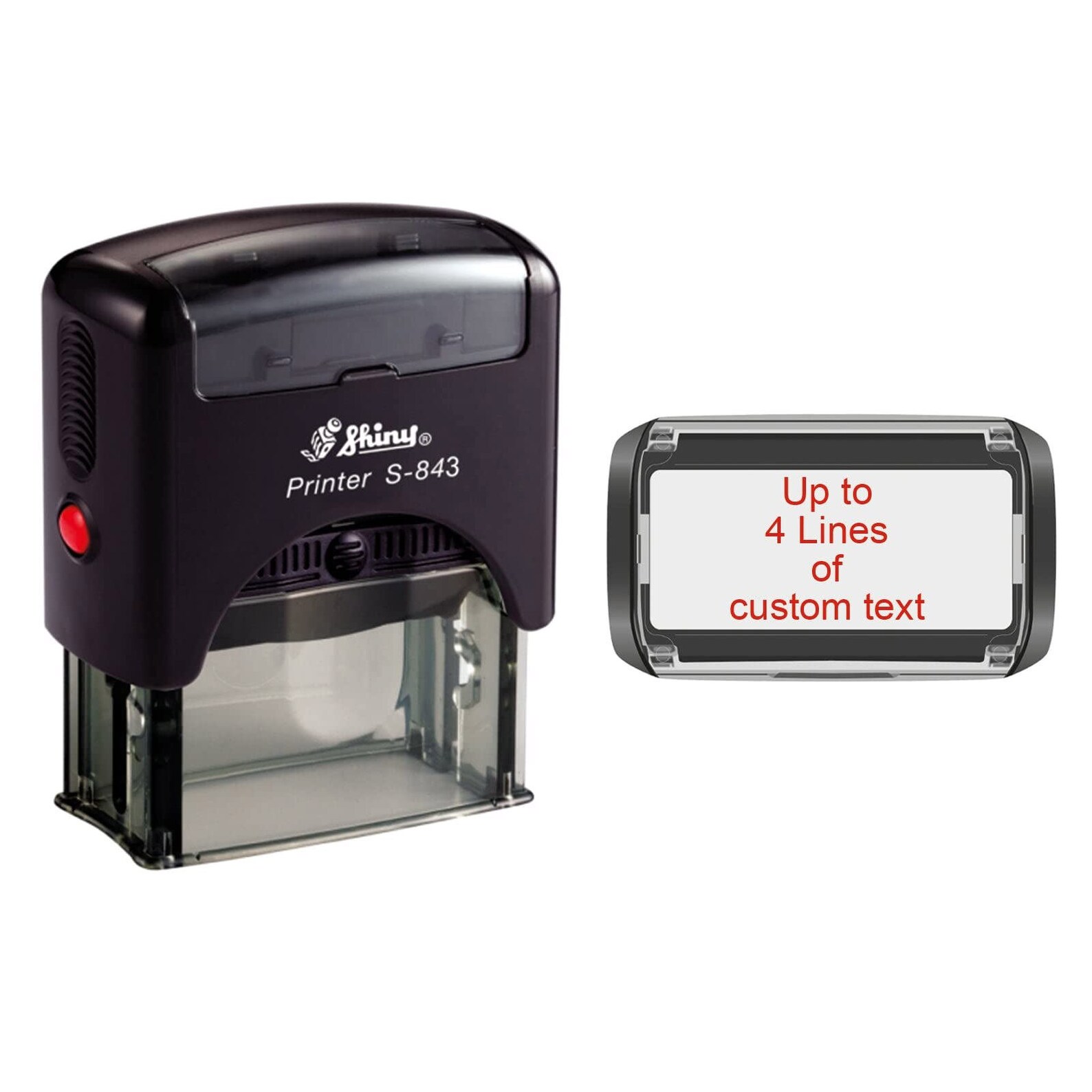 Shiny S-843 Personalised Custom Stamp 45mm X 16mm in 5 Colour Inks - Etsy