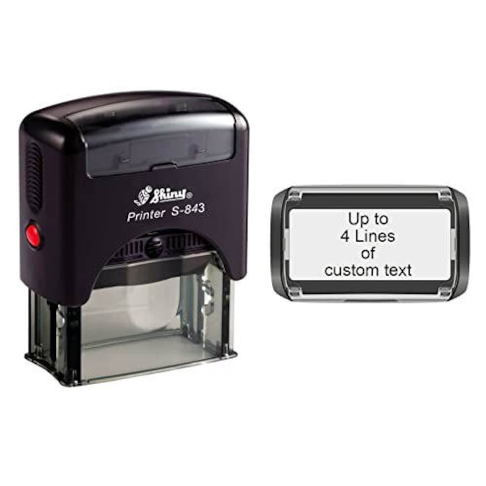 Shiny S-843 Personalised Custom Stamp 45mm X 16mm in 5 Colour Inks - Etsy