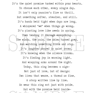 More Than Just A Ring | Wedding Ceremony Reading | Instant Jpeg ...