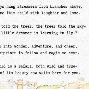 Welcome to the Safari Nursery Poem Print – Safari Baby Room Wall Art ...