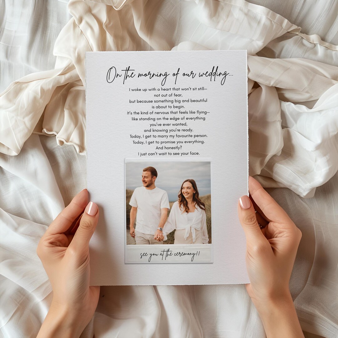 Wedding Day Love Note Template – Personalised Bride/groom Gift (digital ...