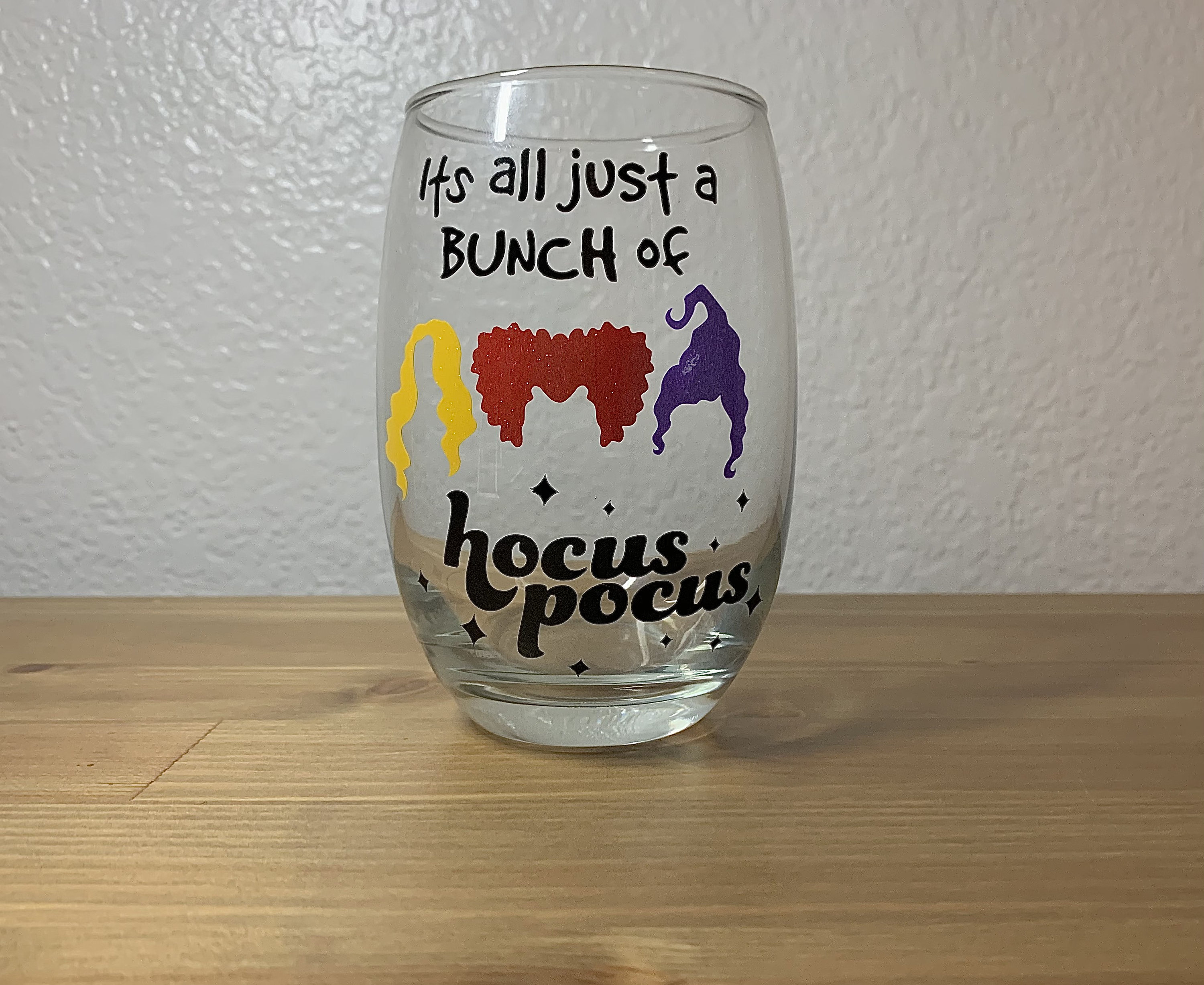 Hocus Pocus Cup Halloween Glass Cup Hocus Pocus Wine Glass Halloween Wine Glass - Etsy