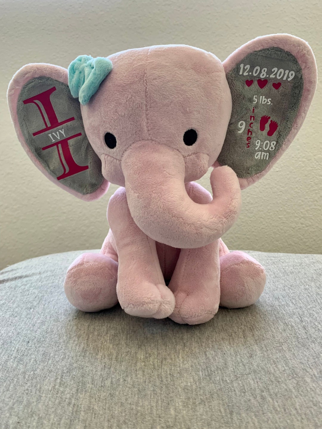 Personalized Stuffed Animal Personalized Birth Stats Stuffed Animal ...