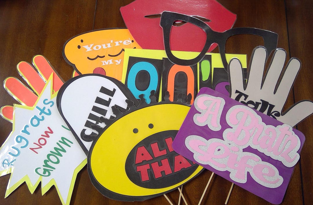 Photo Props, Photo Booth Props, Photo Props Bundle, 90’s Themed Party ...