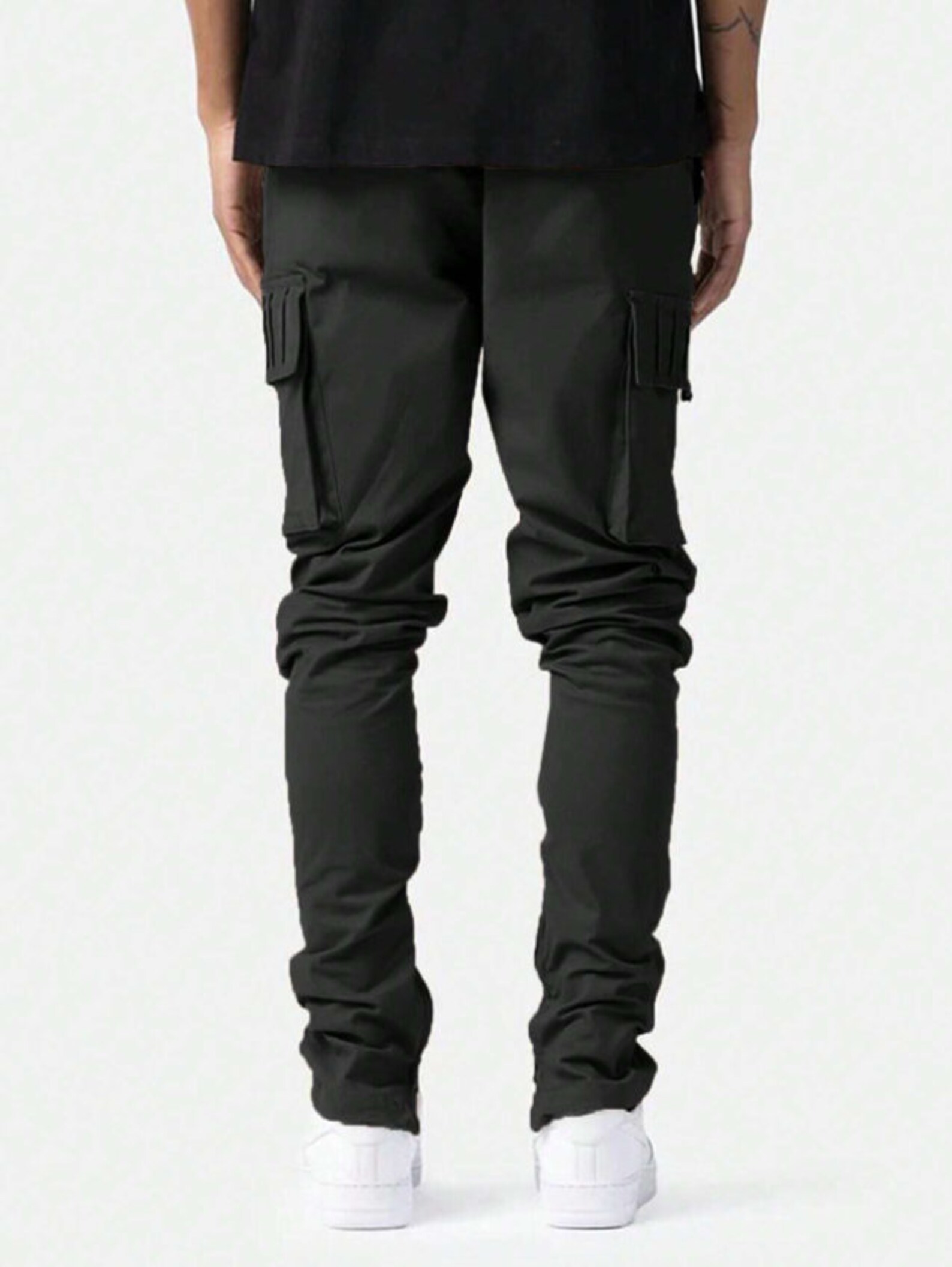 Men's Black Drawstring Pants With Zippered Ankles, Cargo Style - Etsy