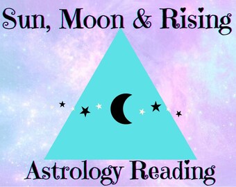 Art & Collectibles Astrology Ascendant Sign Sun Moon Asc / Rising ...