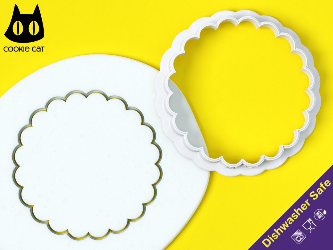 Round Scalloped Cookie Cutter Set | Biscuit Cutter | Fondant Cutter ...