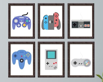 Retro Video Game Wall Art - Etsy