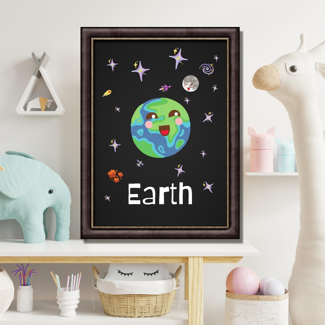 Solar System Print Set, Space Poster, Printable Educational Wall Art ...