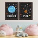Solar System Print Set, Space Poster, Printable Educational Wall Art ...