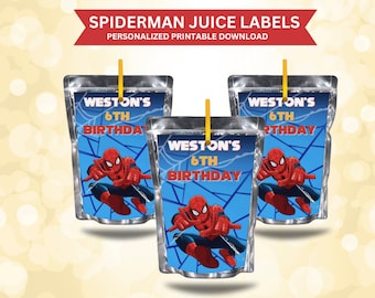 Spider Man Capri Sun Label - Etsy Canada