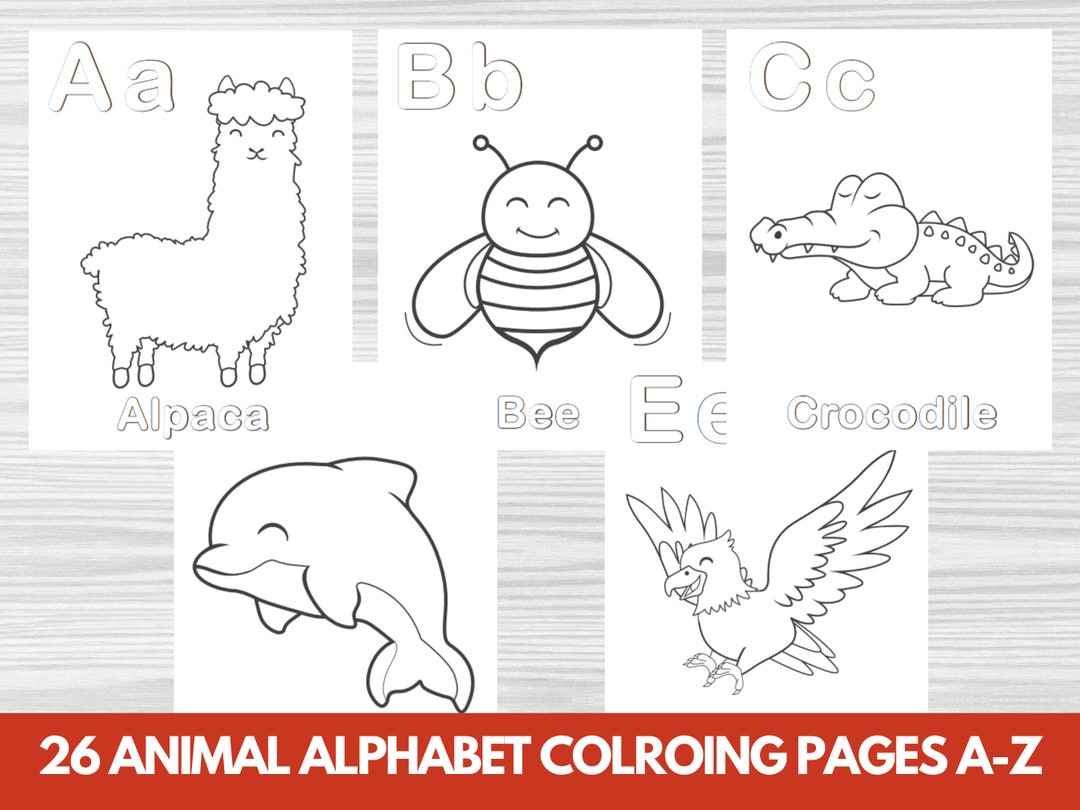 Animal Alphabet Coloring Pages E