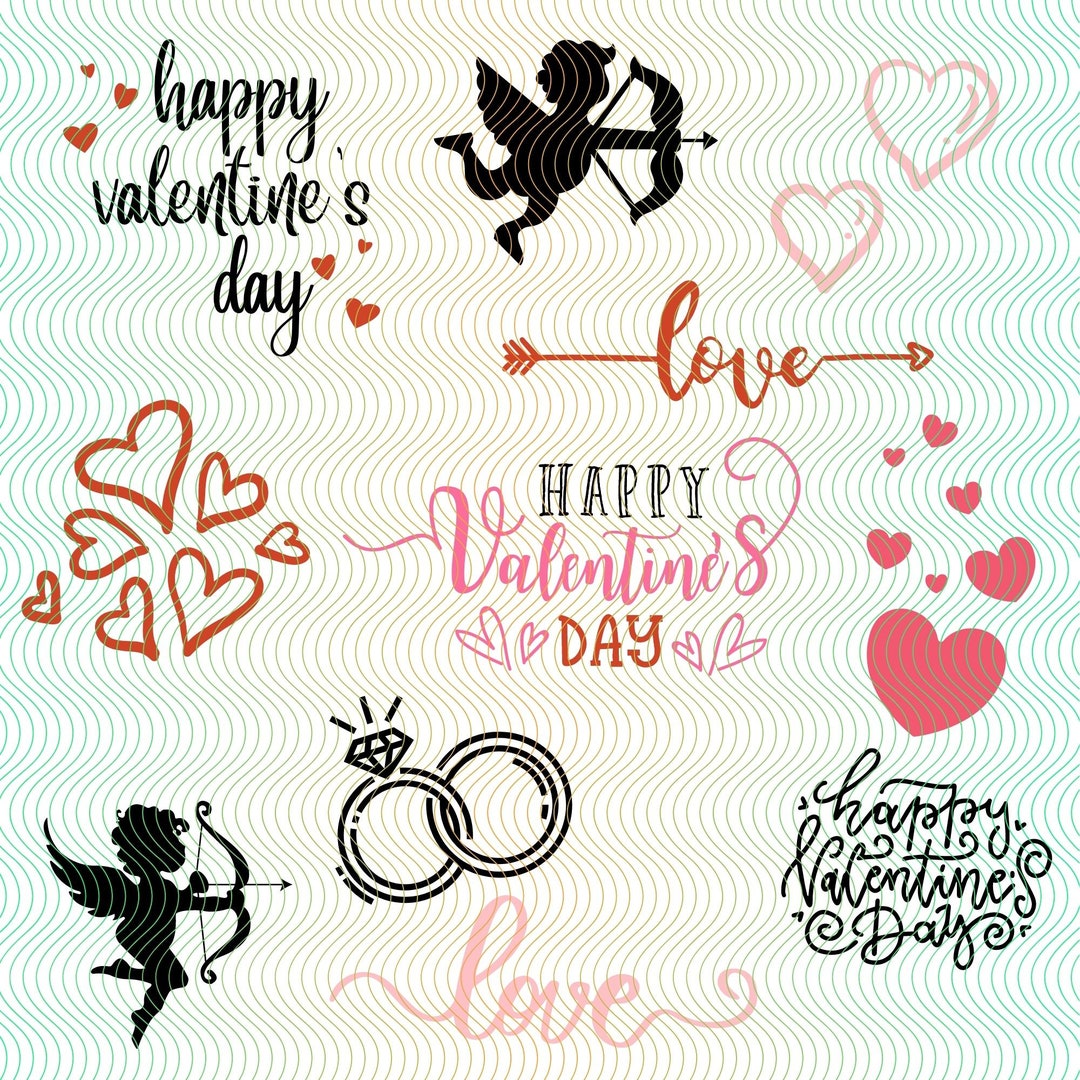 Valentine Digital SVG File Bundle - Etsy