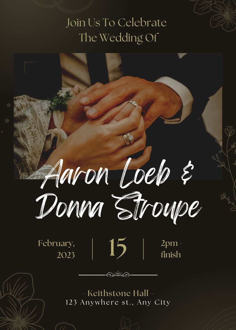 Luxury Wedding Invitation Template - Etsy