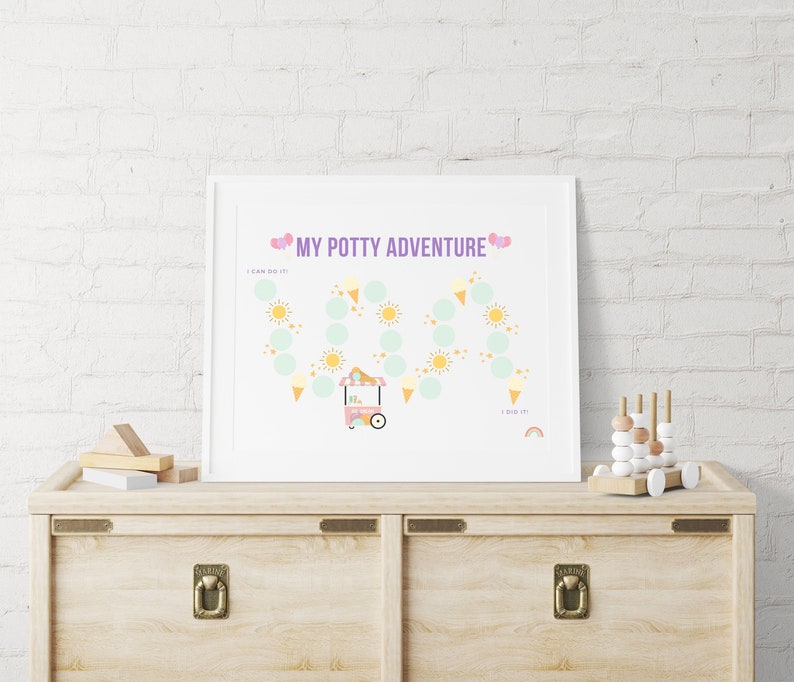 Ice Cream Potty Training Chart, Potty Chart, Potty Training Printable ...