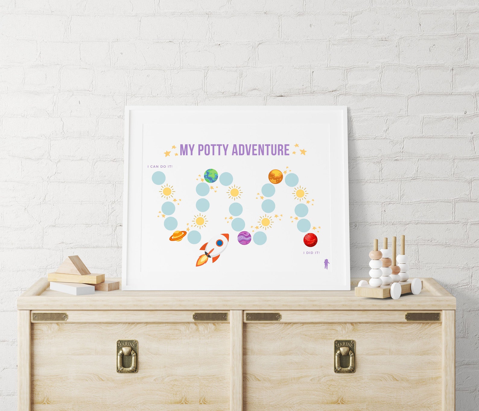 Space Potty Training Chart, Potty Chart, Potty Training Printable ...