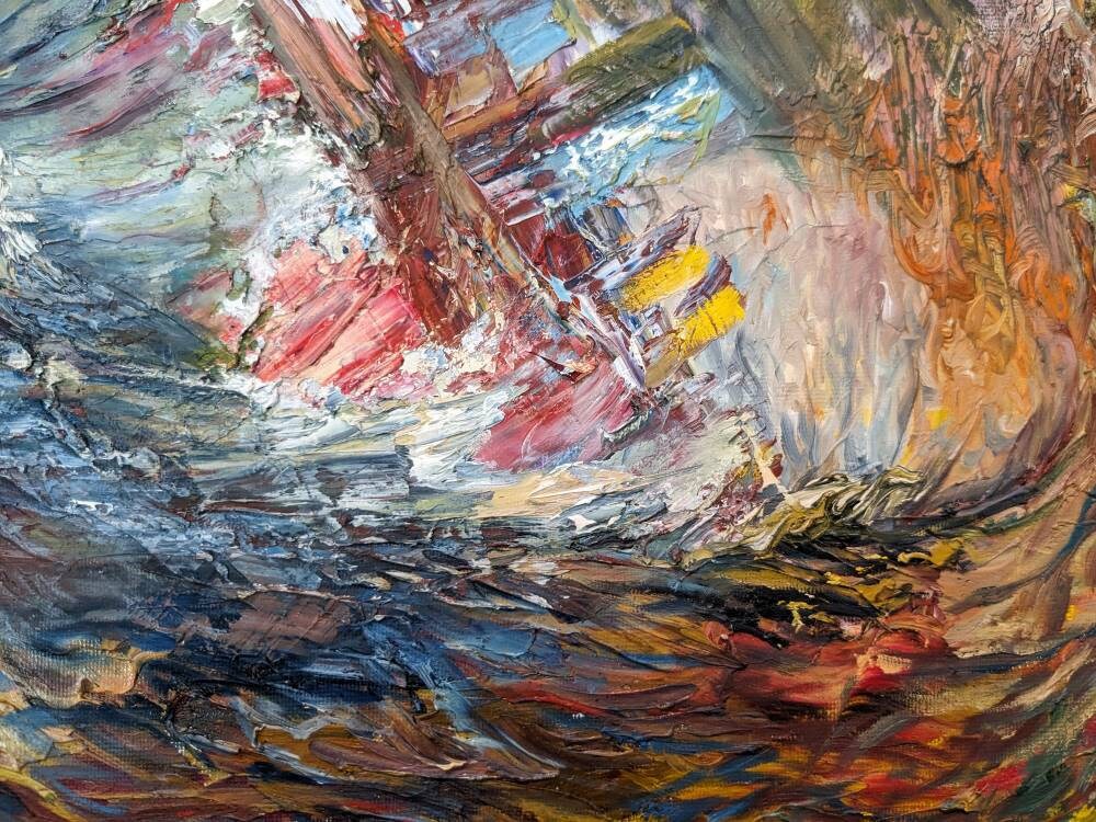 Retrogress Hand-painted Impasto 16x20 Oil Painting on - Etsy