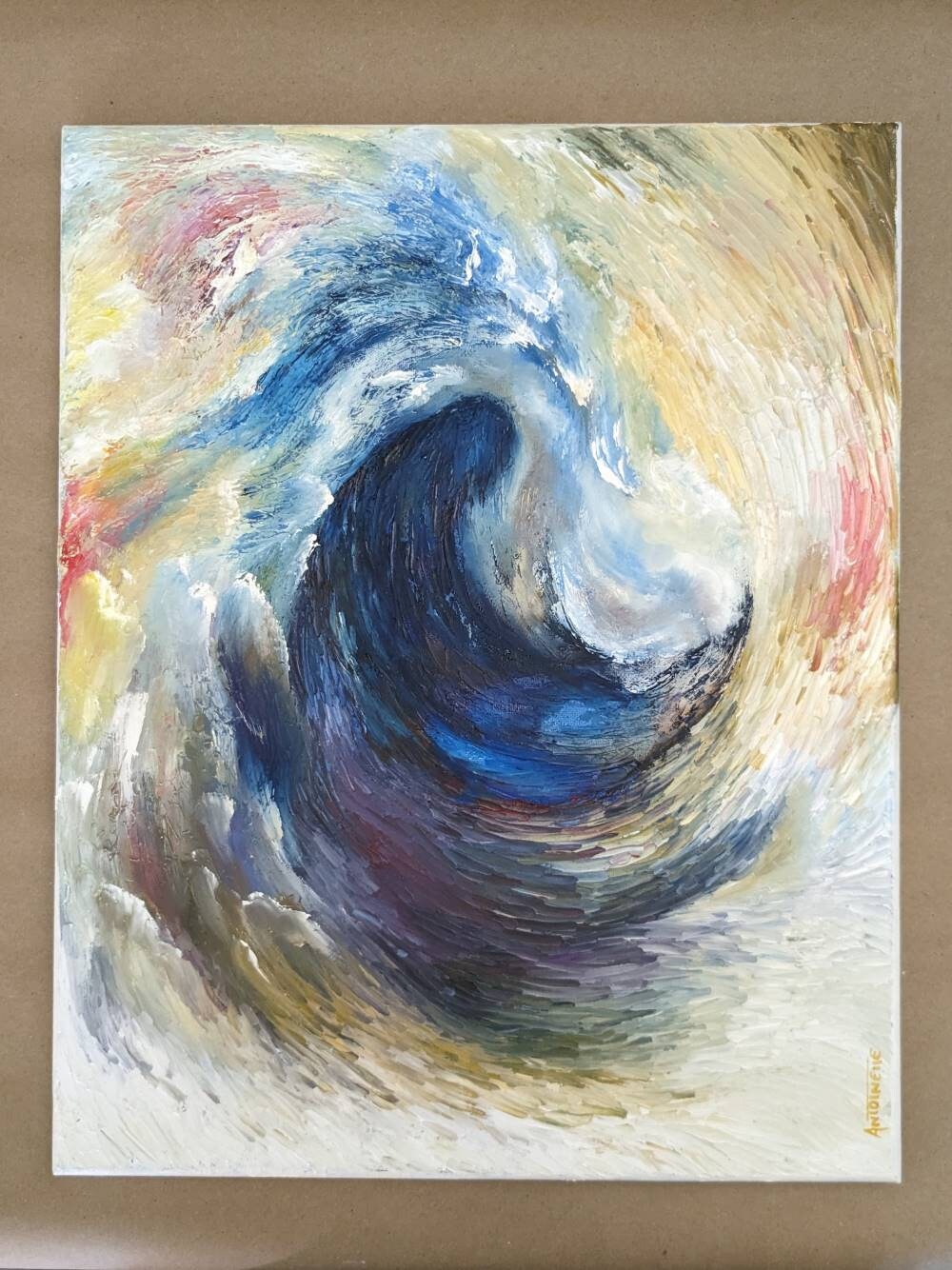 Purge Hand-painted Impasto 16x20 Oil Painting on Canvas Contemporary ...