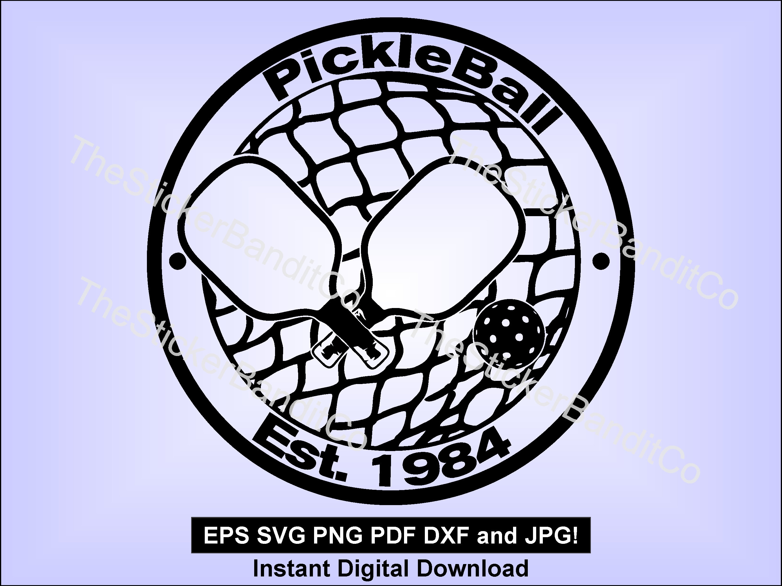 Pickleball Est 1984 SVG Instant Download for Tshirts Decal - Etsy