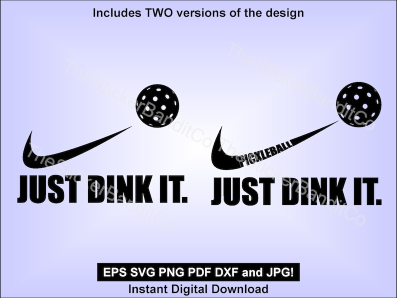 Pickle Ball Just Dink It SVG Instant Download for Tshirts, Decals ...