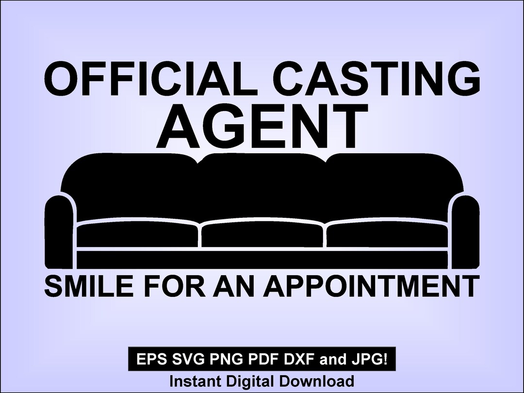 Official Casting Agent - SVG Tshirt Design - Humor - Instant Download ...
