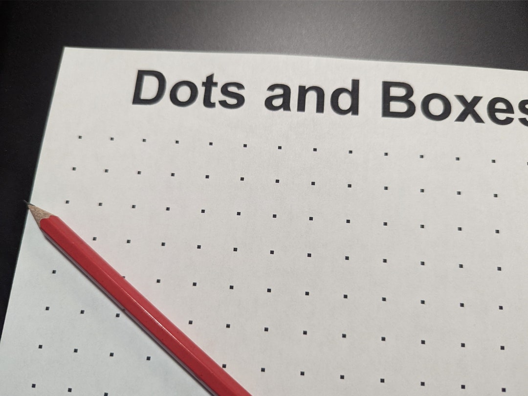 Dots and Boxes Printable Game - Pdf - Png - Digital Download - Family ...