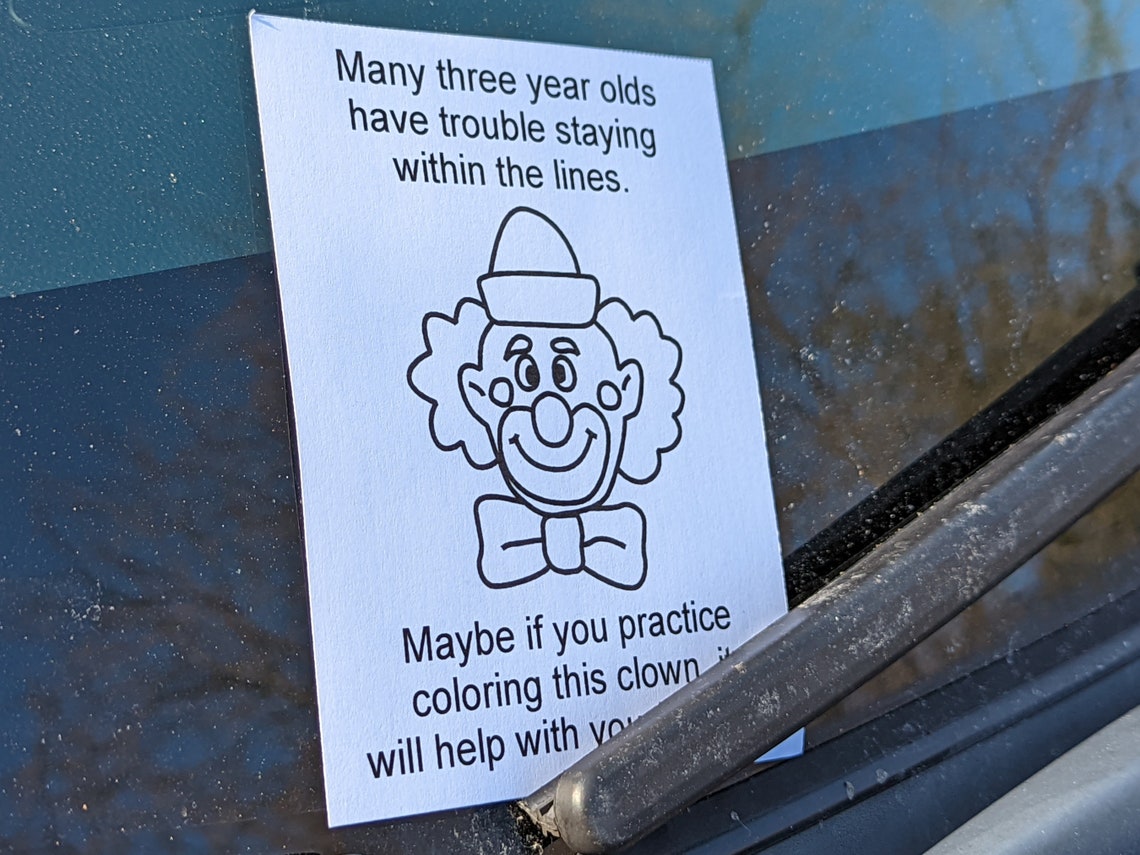 Printable BAD Parking Tickets - Instant Download - Coloring Page ...