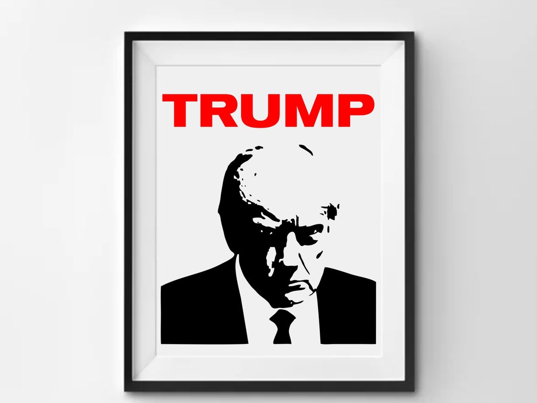 Trump Mug Shot With Name Svg - PNG Dxf Jpg Eps PDF - Instant Download ...