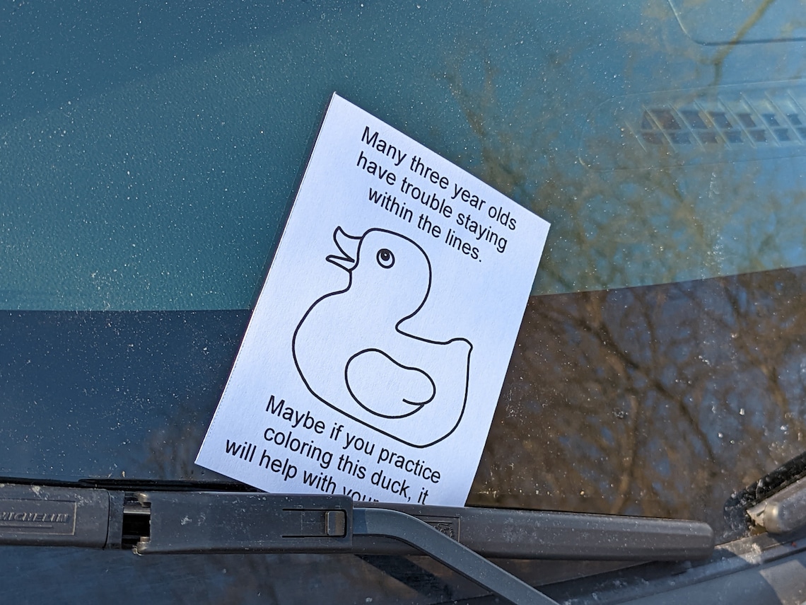 Printable BAD Parking Tickets - Instant Download - Coloring Page ...