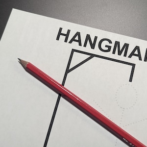Hangman Printable Game - Pdf - Png - Digital Download - Family Game ...