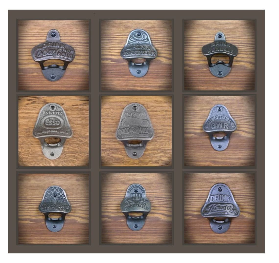 Vintage Bottle Wall Caps Openers Cast Iron Wall Mounted - Etsy