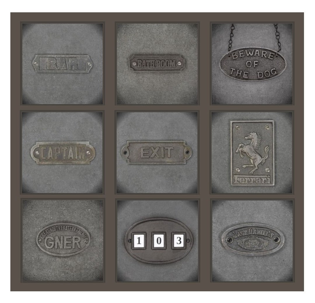 Cast Iron Rustic Door Sign Plate, Retro Vintage Antique Plate, Wall ...