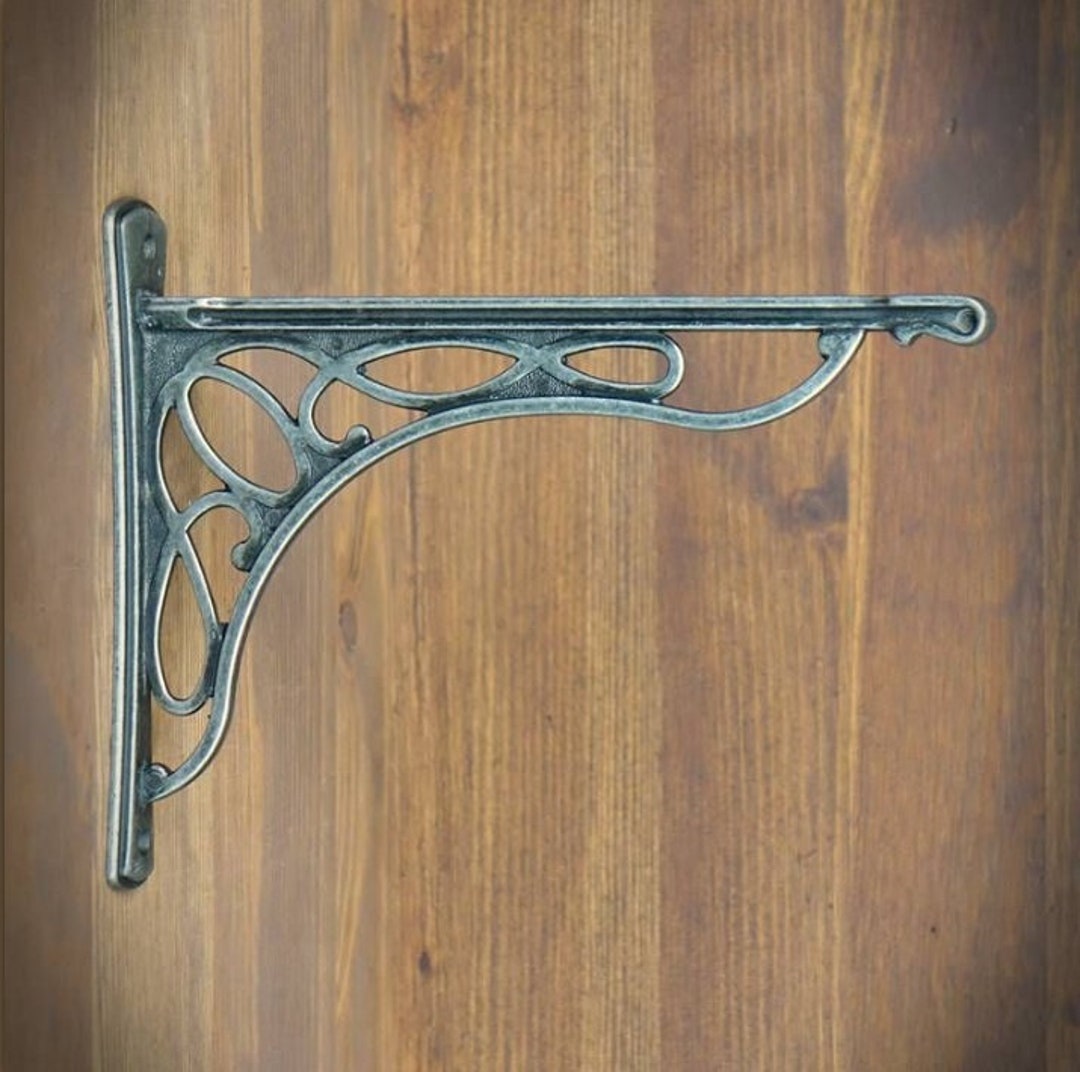 230mm Loft Shelf Bracket, 190mm Antique Iron Shelf Bracket, 9'' Rustic ...
