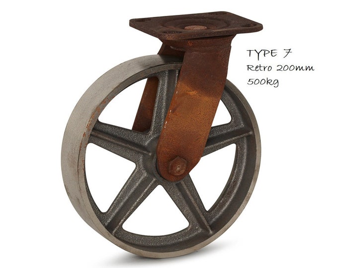 Industrial 2 1/2 Inch Rustic Cast Iron Steel Wheel, Metal Salvage ...