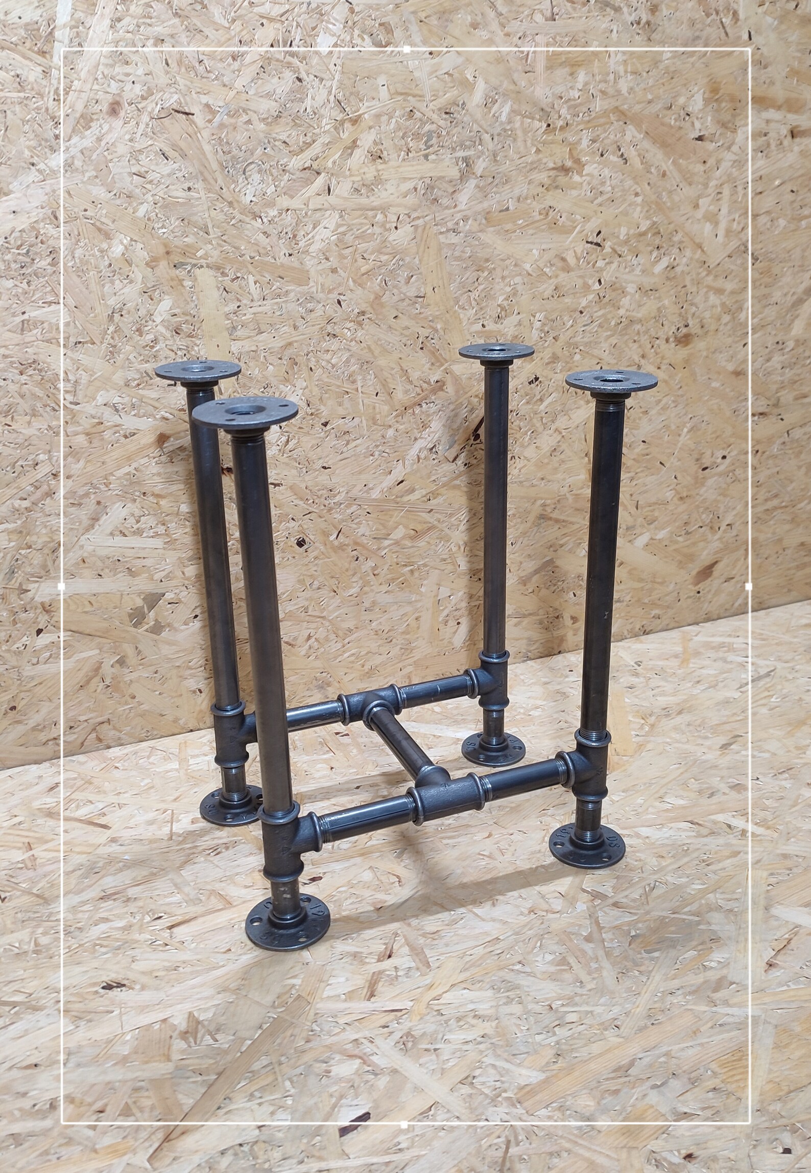 Industrial Coffee Table With Industrial Raw Steel Pipe Legs - Etsy