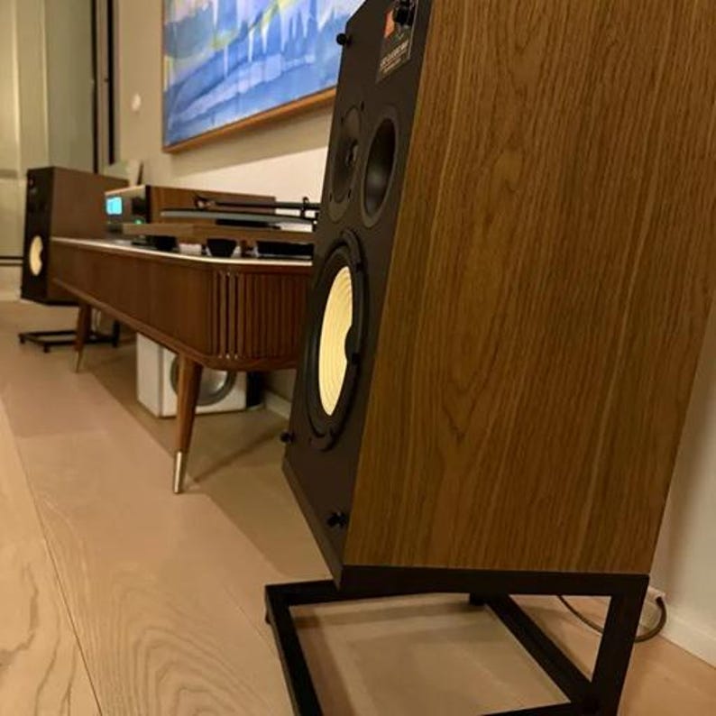 Suportes de caixa acústica com estrutura aberta e trilho duplo (par ...