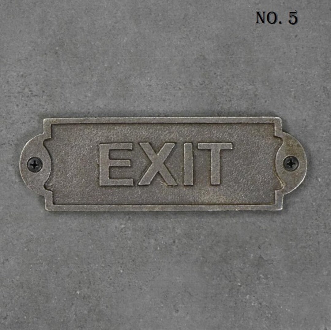 Cast Iron Rustic Door Sign Plate, Retro Vintage Antique Plate, Wall ...