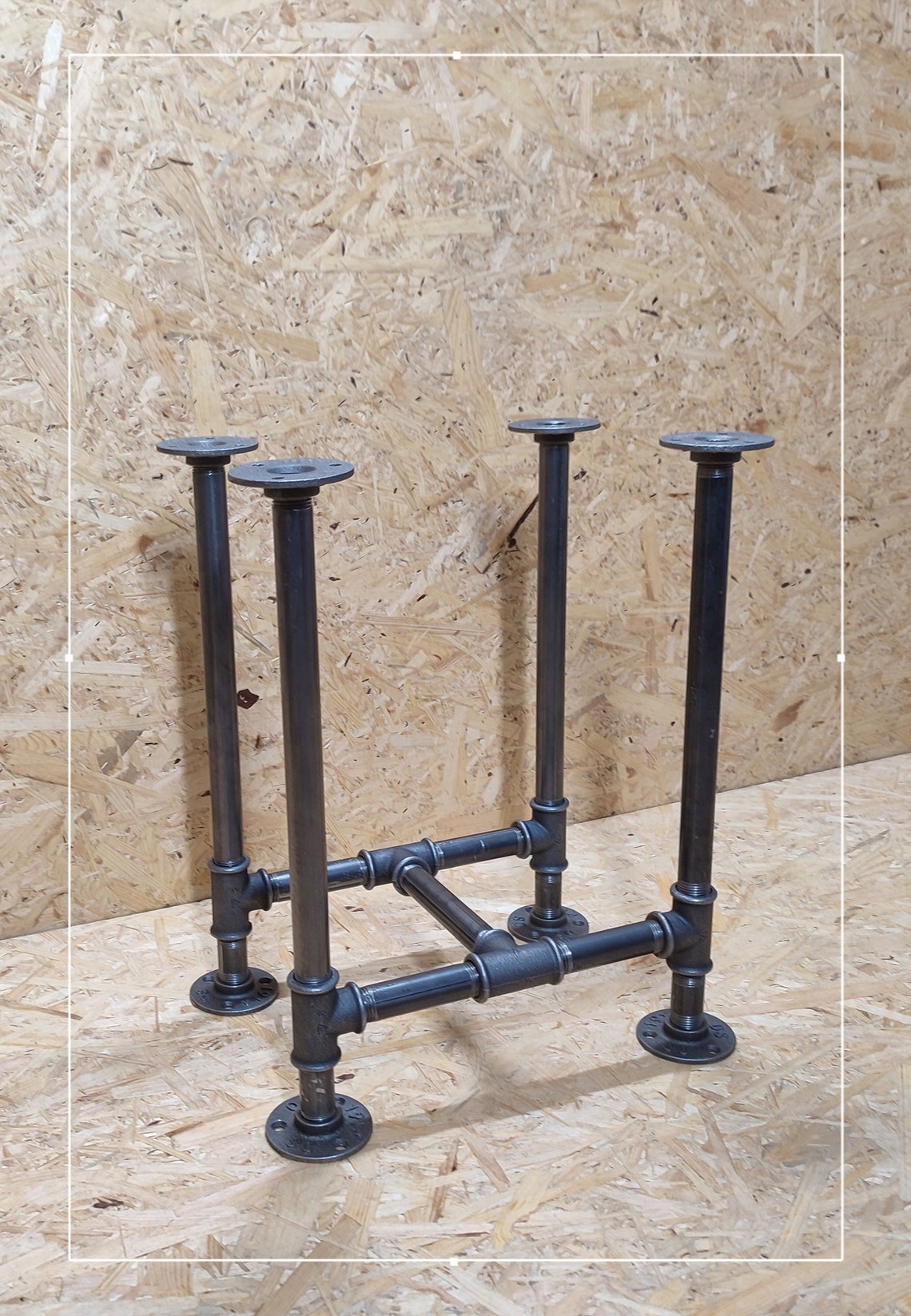 Industrial Coffee Table With Industrial Raw Steel Pipe Legs - Etsy