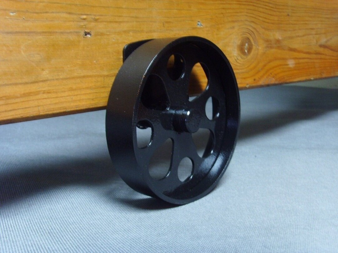Raw Black 135mm Iron Loft Furniture Wheel, Bed Low Side Mounted Rusti ...