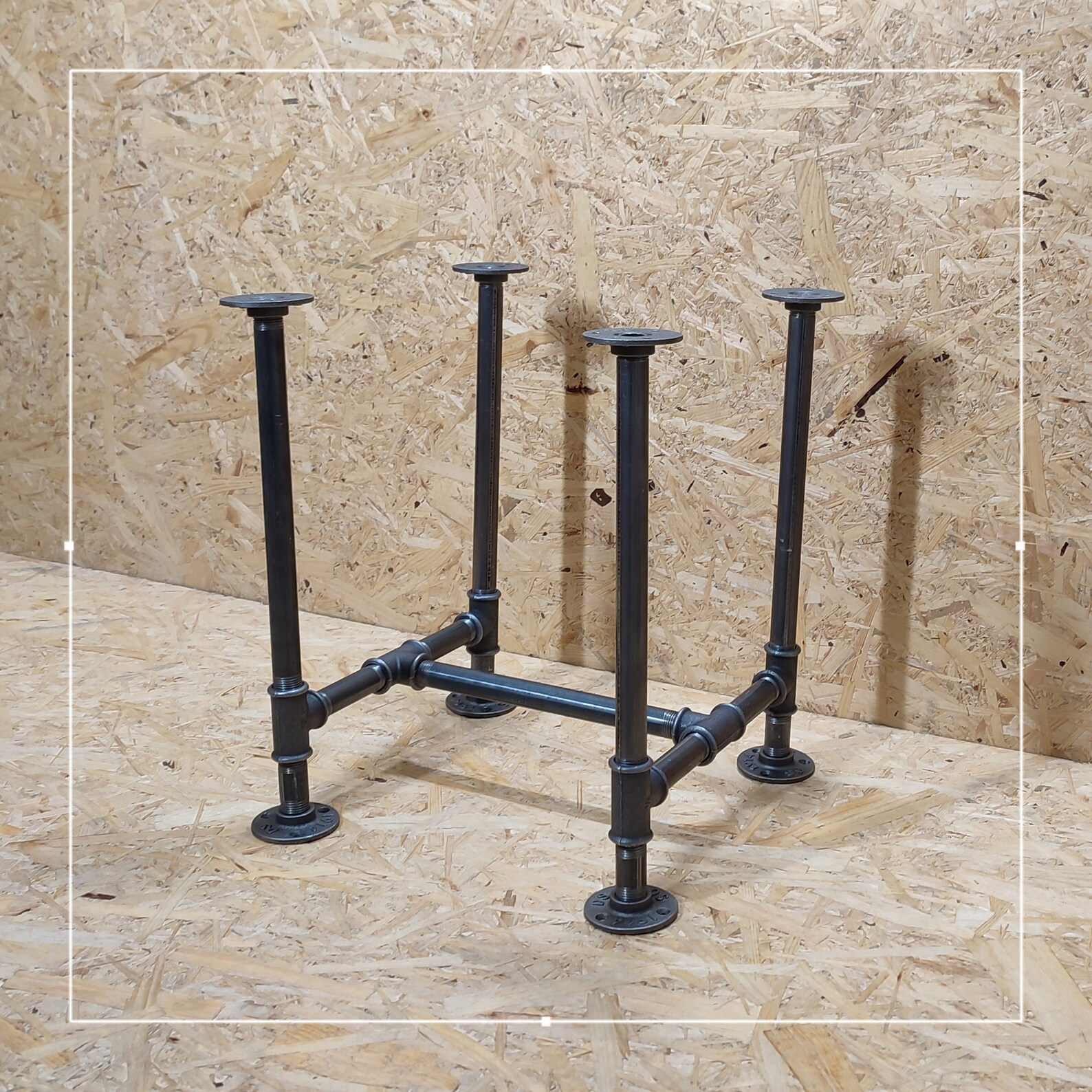 Industrial Coffee Table With Industrial Raw Steel Pipe Legs - Etsy