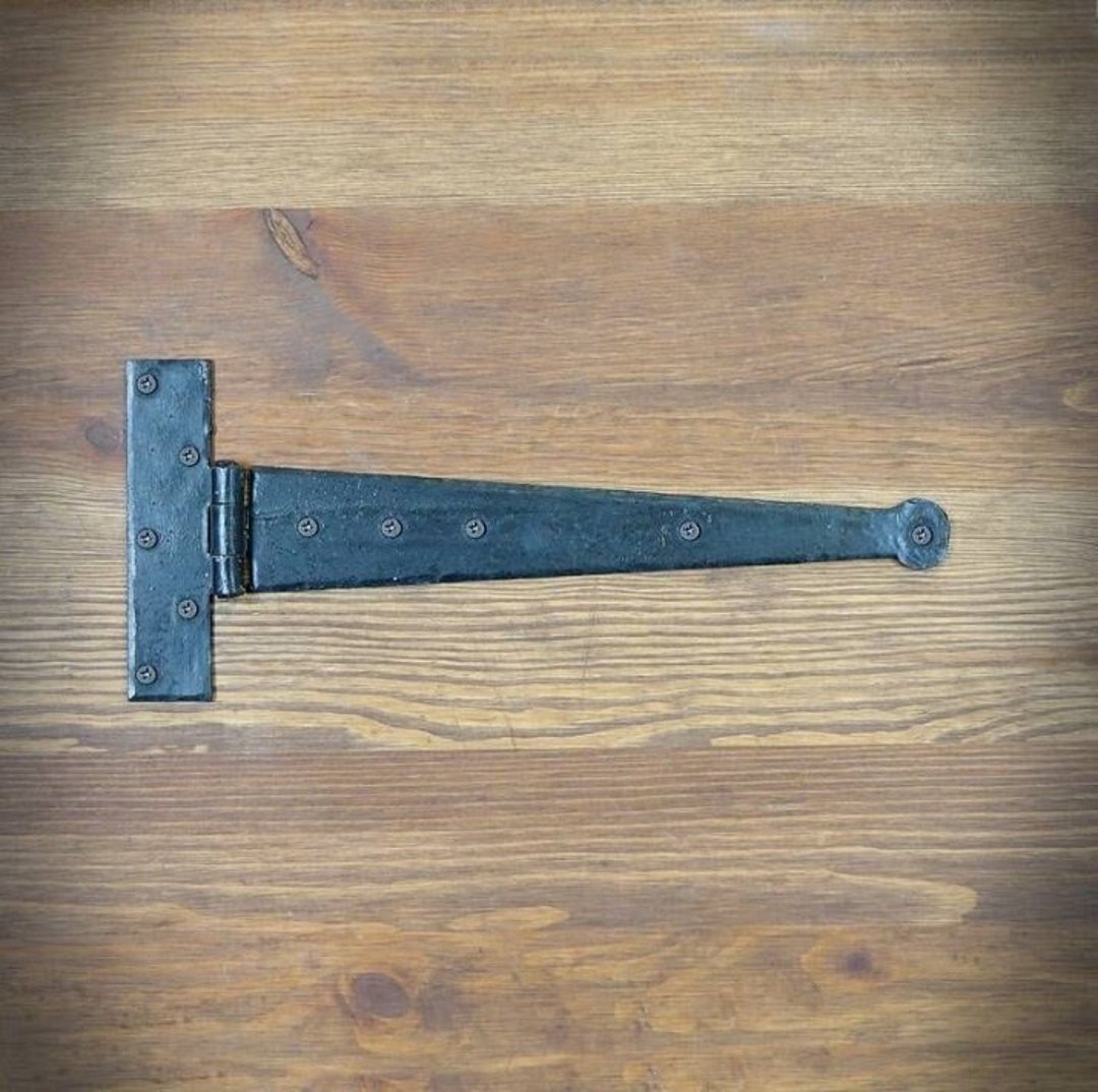 Hand Forged Barn Door Hinges Furniture Industrial Steel Wrought Rebar ...