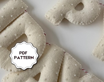 Felt Alphabet & Numbers Pattern: 4" Capital Letters (PDF Pattern) - Etsy