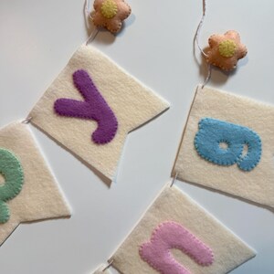 PDF Pattern for Banner With Lowercase Bubble Letters With Flowers ...