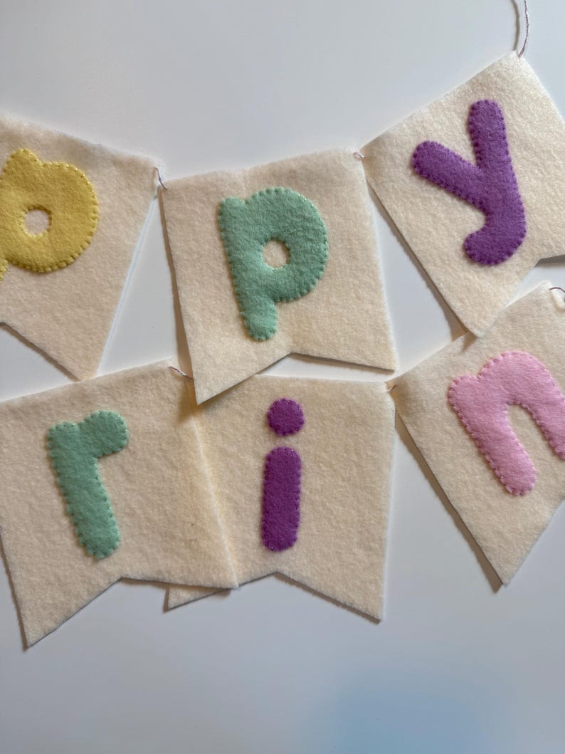 Felt Letters PDF Pattern for Bunting Banner Full Alphabet A–Z DIY ...