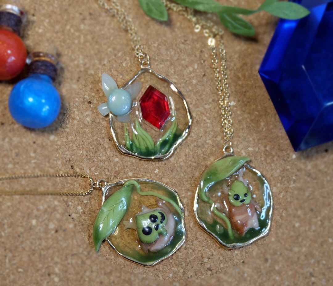 Legend of Zelda Botw / Totk Pendant - Korok / Rupee and Navi - Etsy