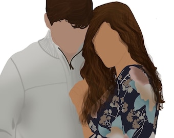 Custom Faceless Portrait DIGITAL Illustration - Etsy