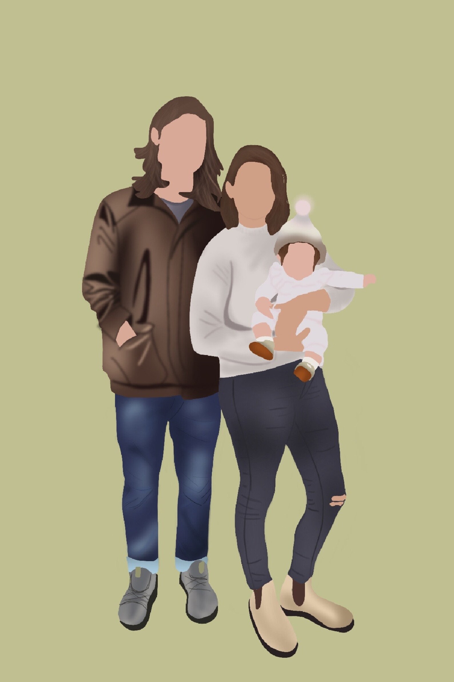 Custom Faceless Portrait - Etsy