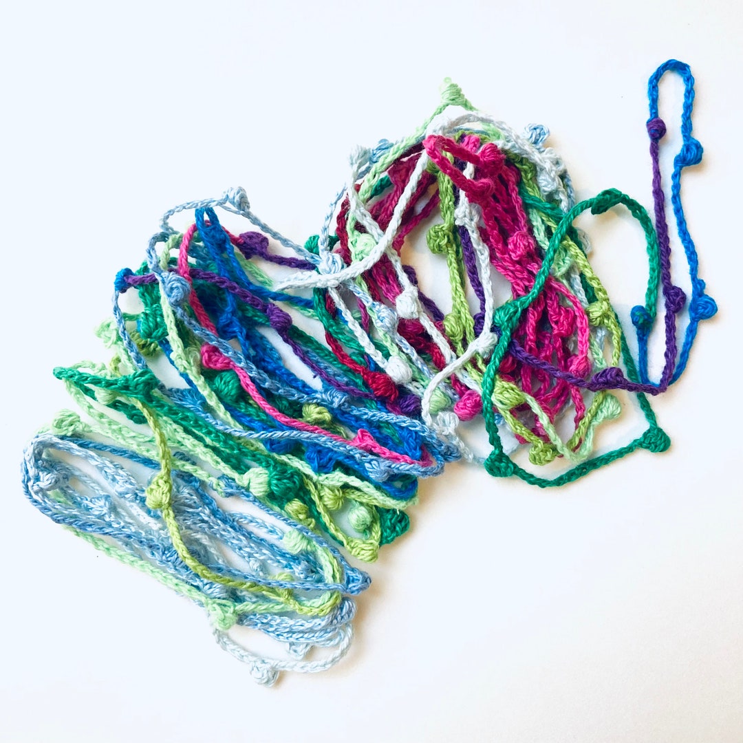 Multicolor Ombre' Crochet Mini Pom Pom Garland Party Decor Christmas ...