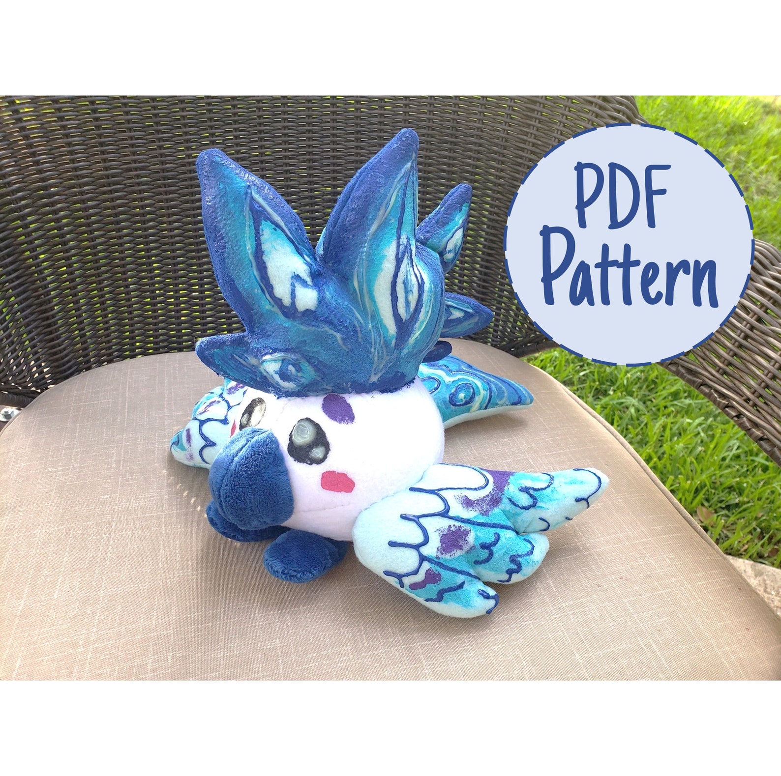 PDF Sewing Pattern Round Bird Blob Plush Crafting Tutorial - Etsy